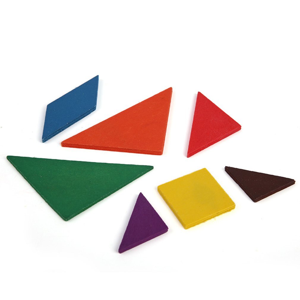Wooden Tangram 7 Piece Jigsaw Puzzle Geometric Sha... – Grandado