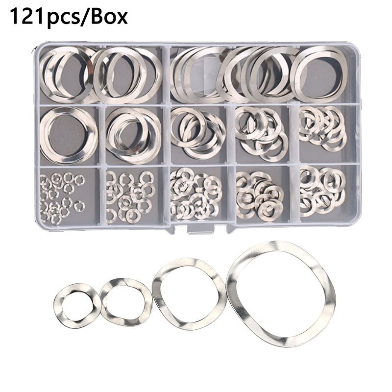 121pcs/Box Wave Washers 304 A2 Stainless Steel Thr... – Grandado