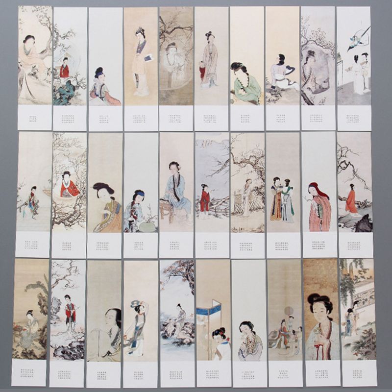 30pcs Chinese Style Paper Bookmarks Painting Cards... – Vicedeal