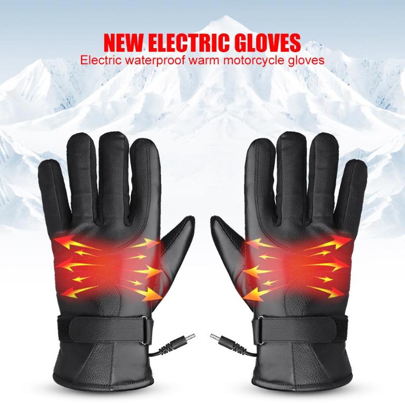 1 Pair Winter USB Charging Thermal Gloves Waterpro... – Grandado