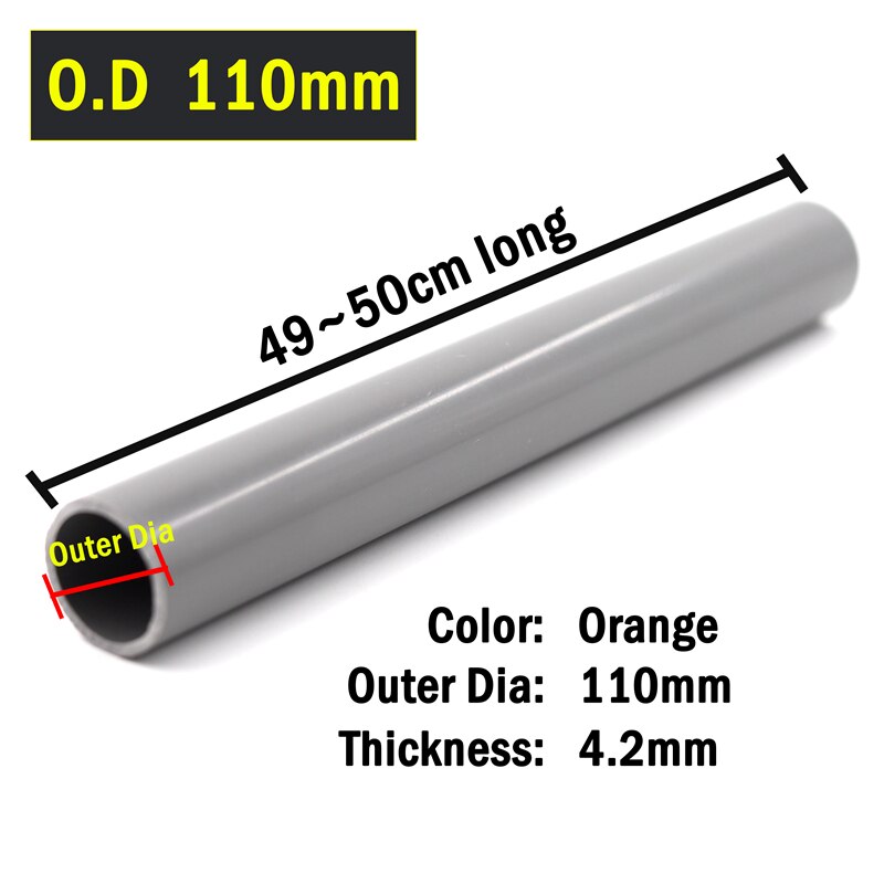 O.D 20～110mm Plastic PVC Grey Pipe 49-50cm Length ... – Grandado