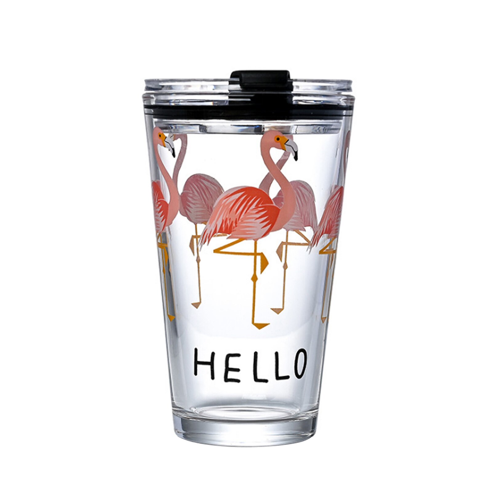 450ML Glass Straw Cup with Scale Transparent Graff... – Vicedeal