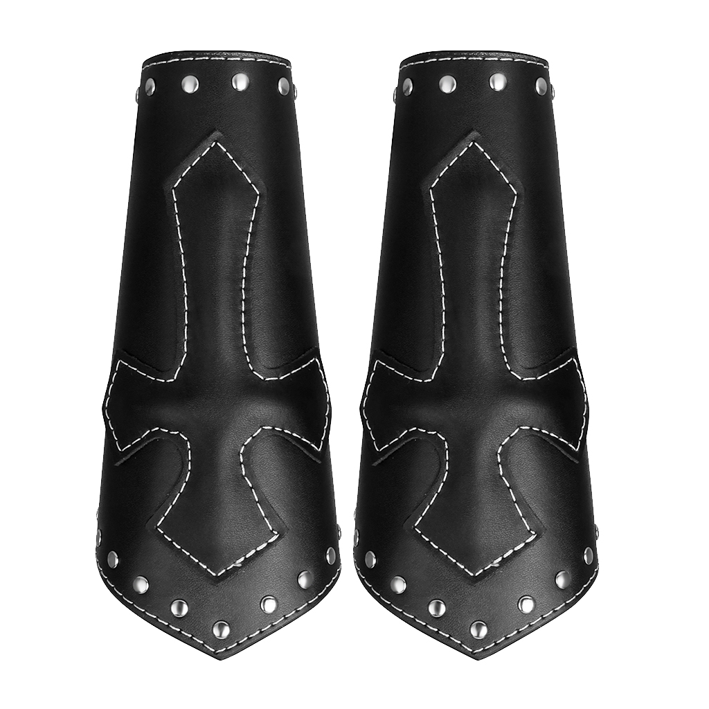 2pieces Vintage Pu Leather Arm Armor Arm Guard Med... – Grandado