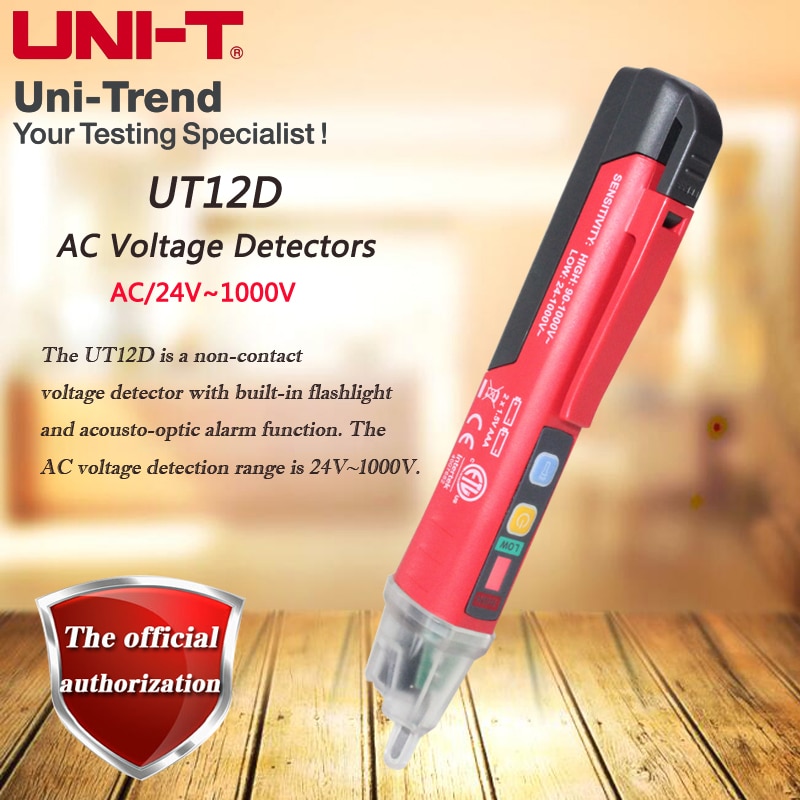 UNI-T UT12D AC Voltage Detectors; AC/24V~1000V hig... – Vicedeal