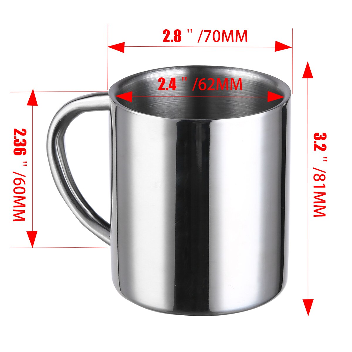 Edelstahl Doppel Wand Becher Kaffee Tee Wasser Tas... – Vicedeal