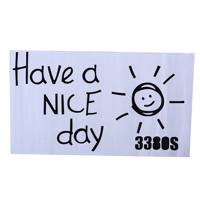 Have A Nice Day Lovely sun vinyl Wall Sticker Blac... – Grandado
