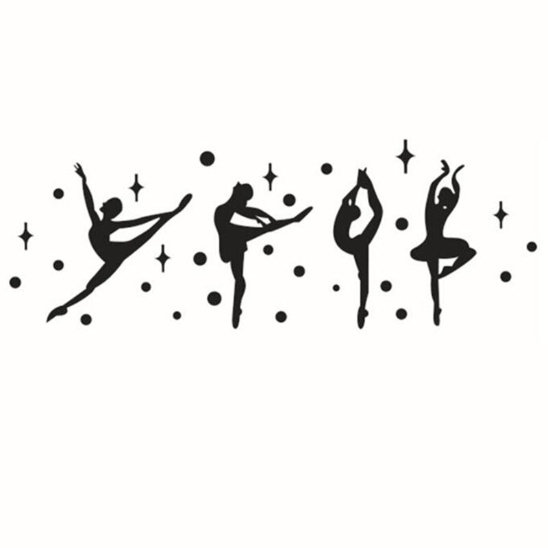 2sets 3D Acrylic Mirror Wall Sticker Ballet Dancin... – Grandado