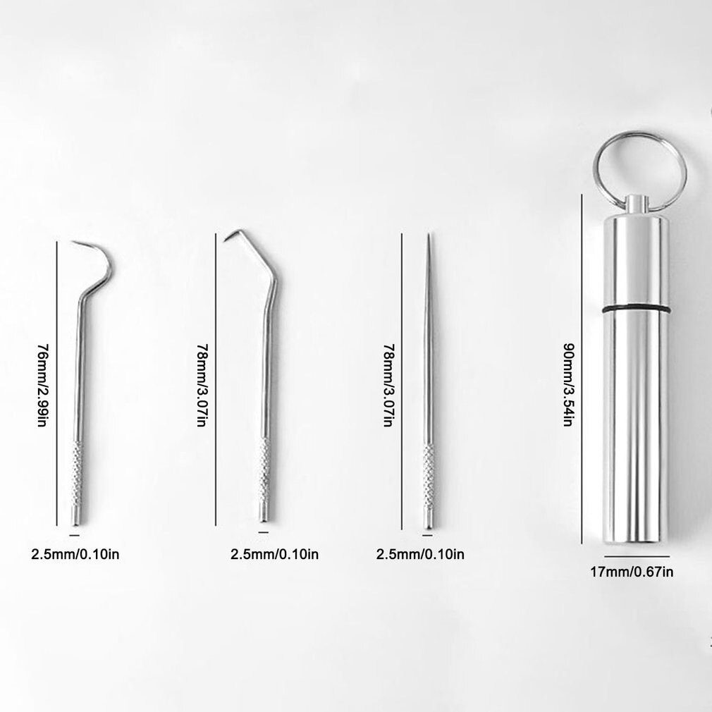 Portable Titanium Stainless Steel Portable Toothpi... – Vicedeal