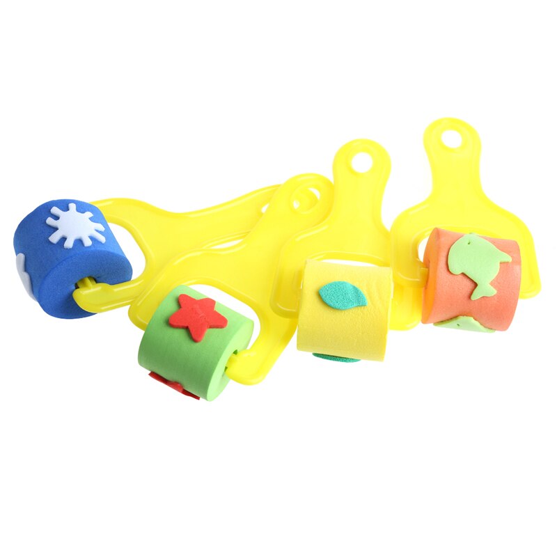 4Pcs Sponge Roller Stamper Foam Paint Crafts Stamp... – Vicedeal