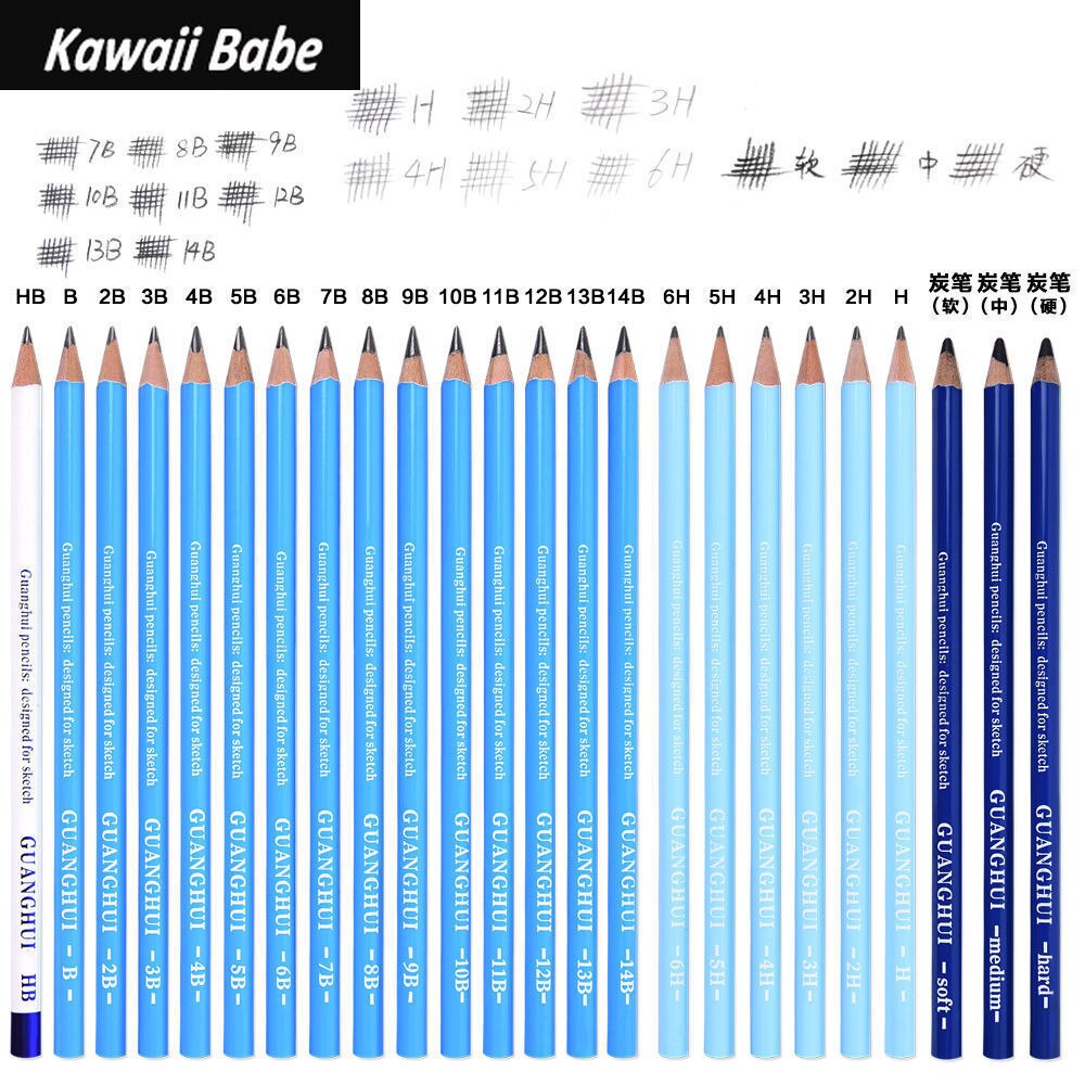 24/38pcs Sketch Pencil Set Sketching Drawing Kit W... – Grandado