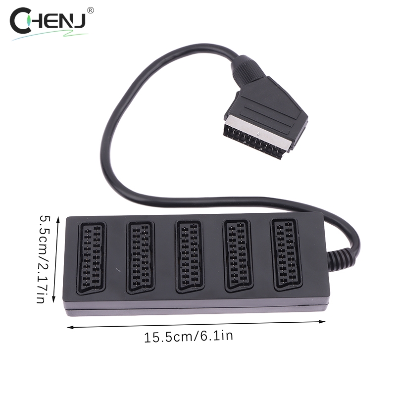 21-poliger Scart 5-Wege-Splitter 21p Scart-Stecker... – Vicedeal