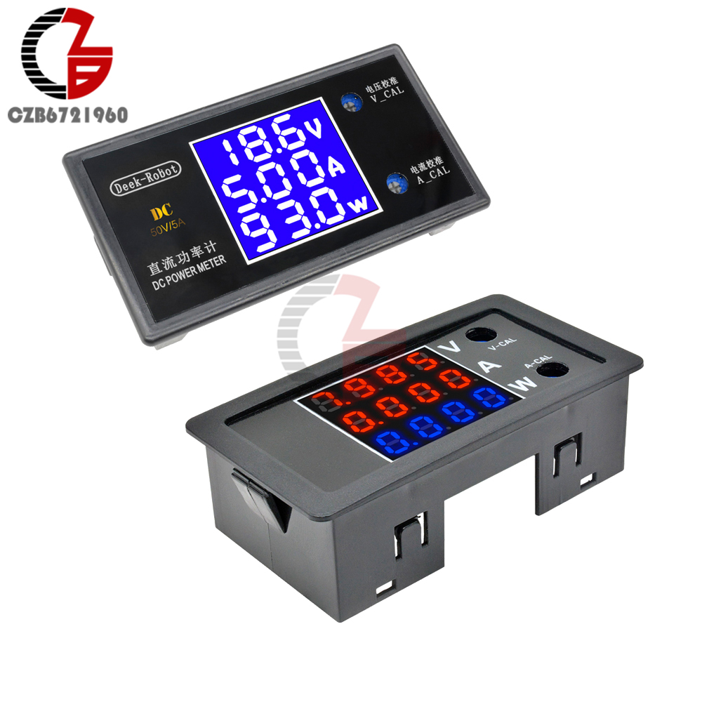 DC 100V 10A Digital Voltmeter Ammeter Wattmeter 50... – Grandado
