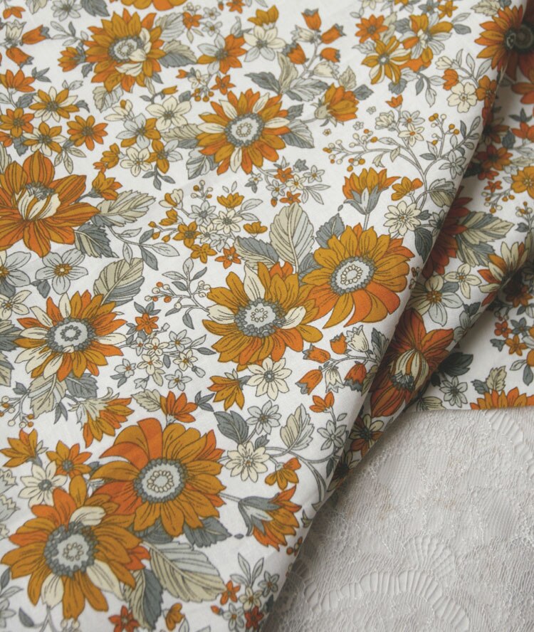 Burst into Blooming Daisy Cotton Fabric Splendid F... – Vicedeal