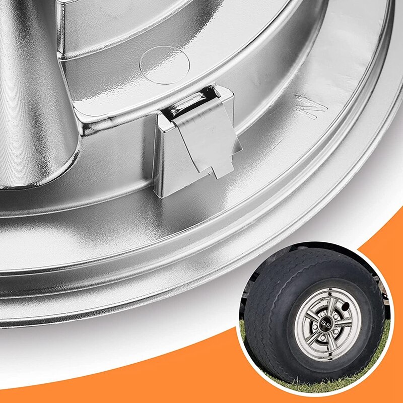 4Pcs Golf Cart Hubcaps,8 Inch SS Chrome Golf Cart ... – Vicedeal
