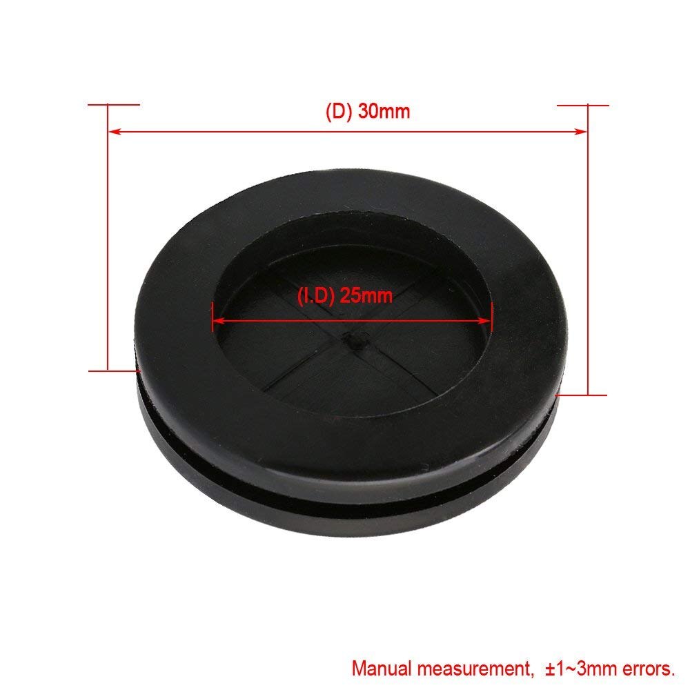 20PCS 30mm Groove Black Round Shape Double Sided C... – Grandado