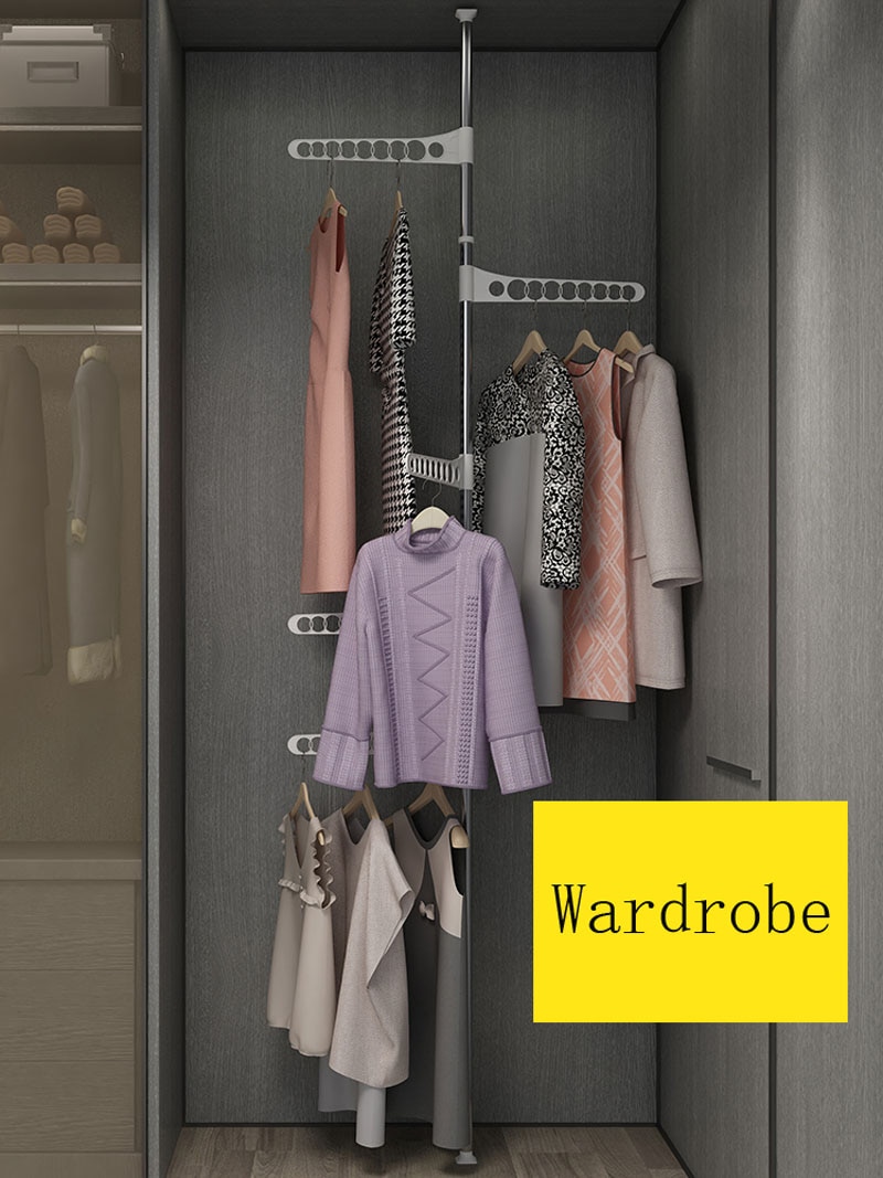 indoor vertical clothes hanger stand space savers ... – Grandado