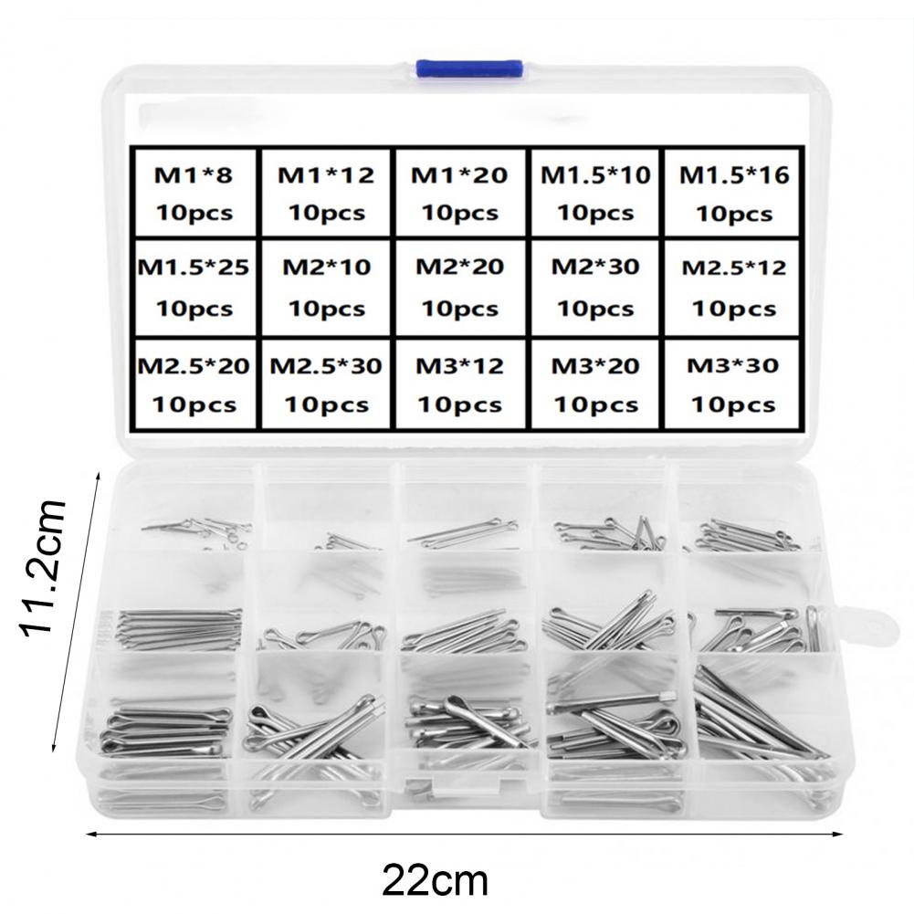 150Pcs Stainless Steel Sliver Split Cotter Pins R-... – Grandado