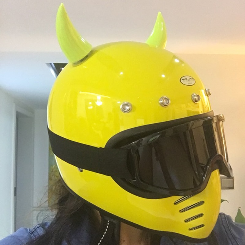 Motorhelm Punk Stijl Duivel Hoorns Volledige Gezic... – Vicedeal