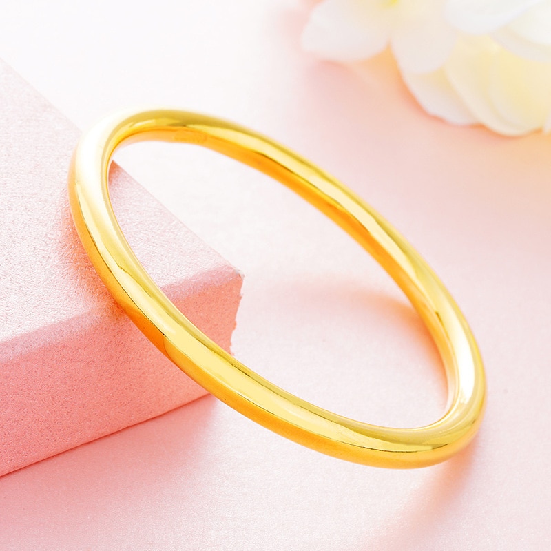 6mm thick Plain Smooth Classic Womens Bangle Yello... – Grandado