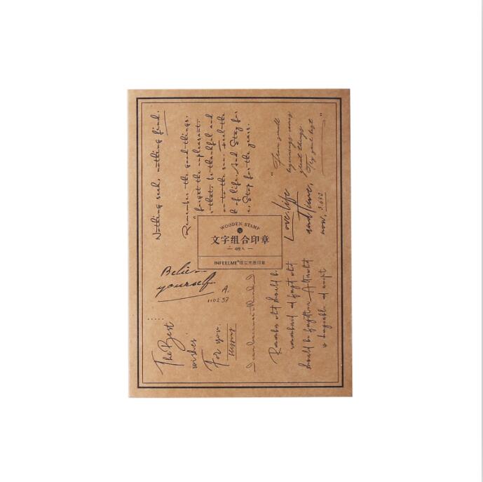 8 stks/set Vintage Engels krant tekst stempel DIY ... – Vicedeal
