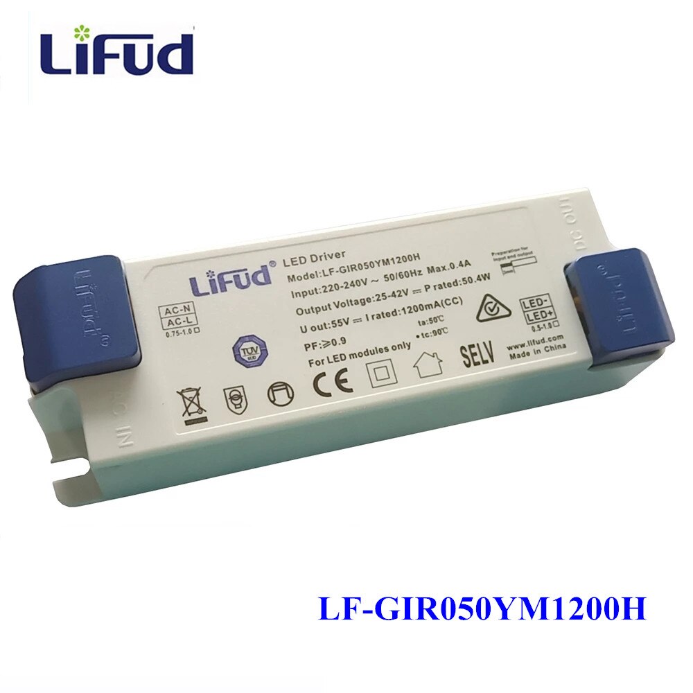 Lifud LED Driver 50W 1200mA DC 25-42V AC220-240V L... – Grandado