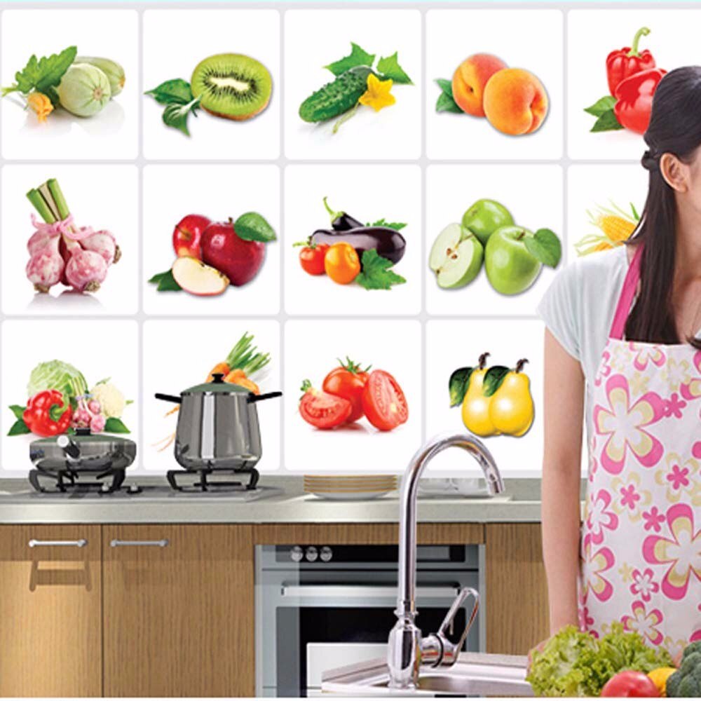 Kitchen Oilproof Removable DIY Wall Stickers Fruit... – Vicedeal