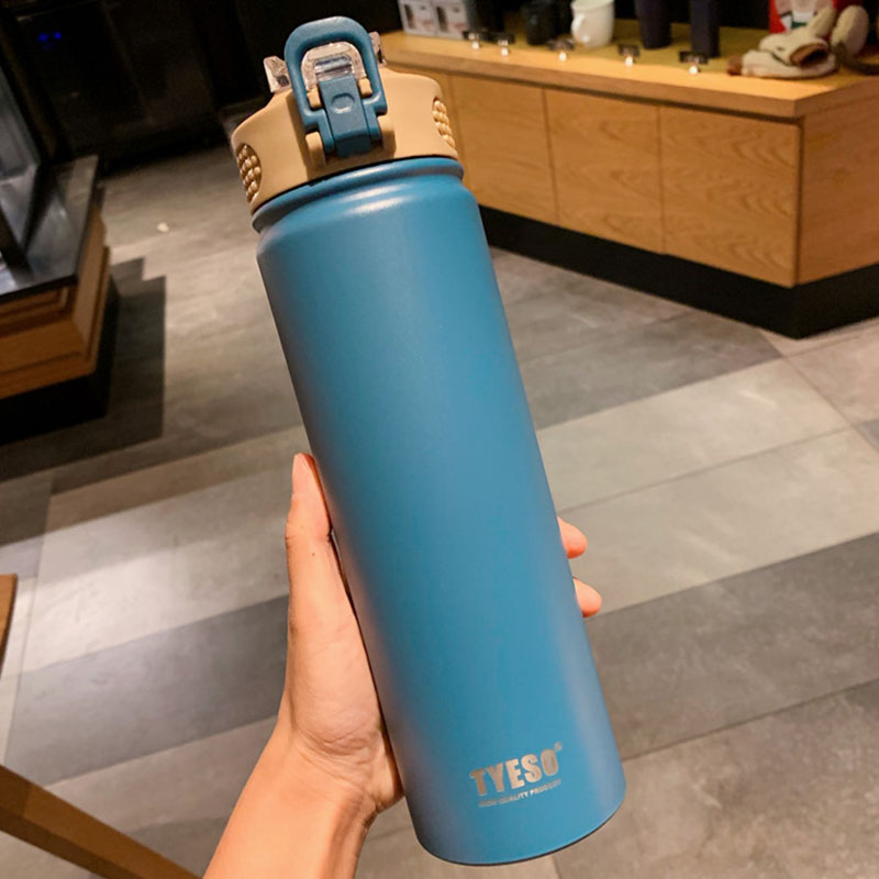 Botellas de gran capacidad con pajita, termo de ac... – Grandado