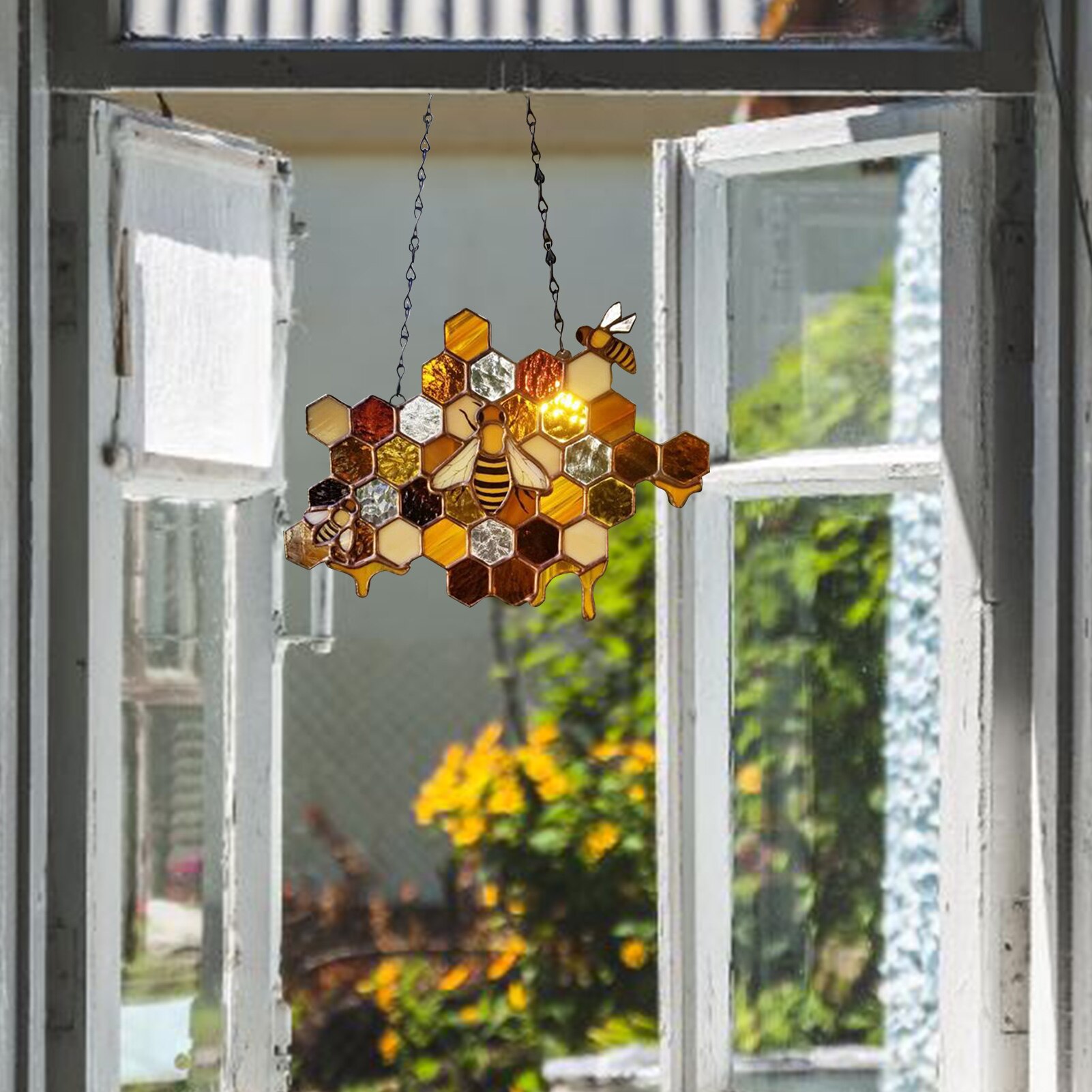 Tuin Decoratieve Boord Bee Honingraat Ornamenten H... – Grandado