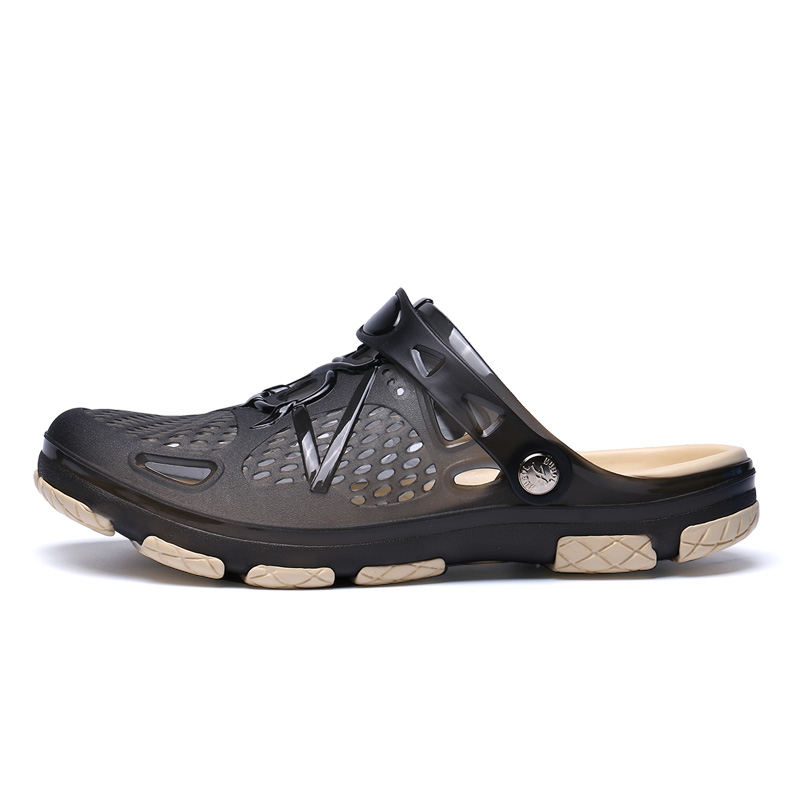 DUDELI Summer Jelly Shoes Men Beach Sandals Hollow... – Grandado