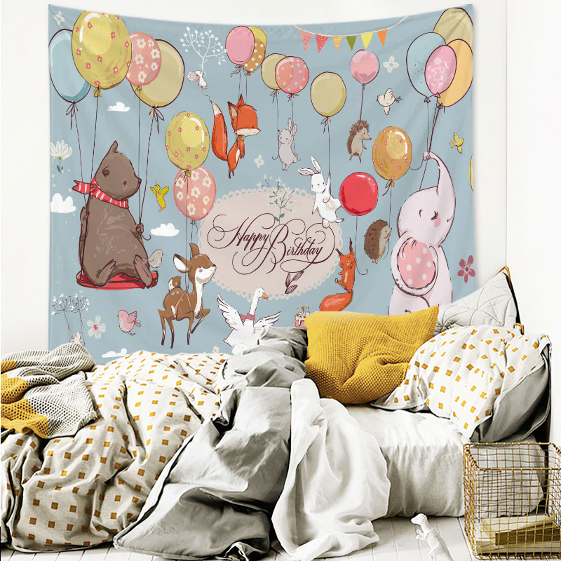 Gelukkige Verjaardag Tapijt Muur Opknoping Home De... – Vicedeal