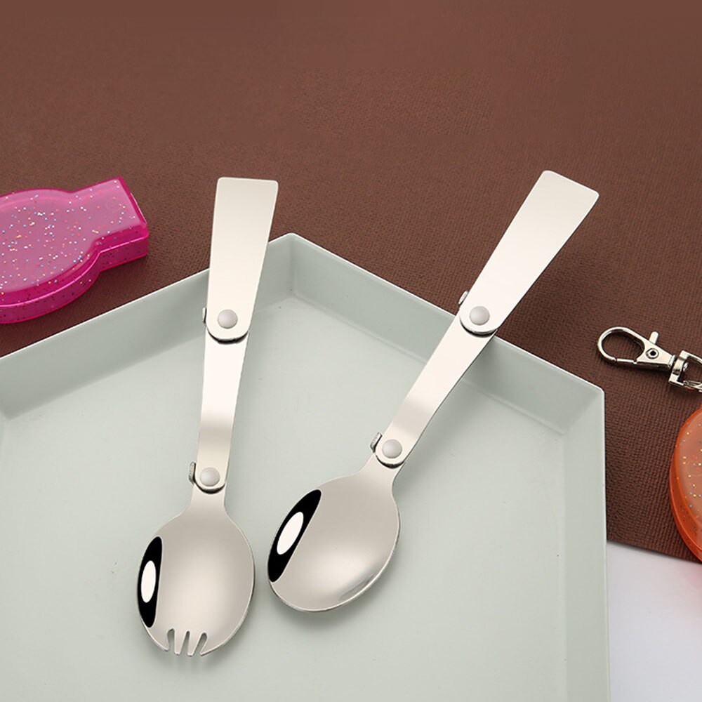 Stainless Pocket Spoon Fork Spork Foldable Camp Tr... – Vicedeal