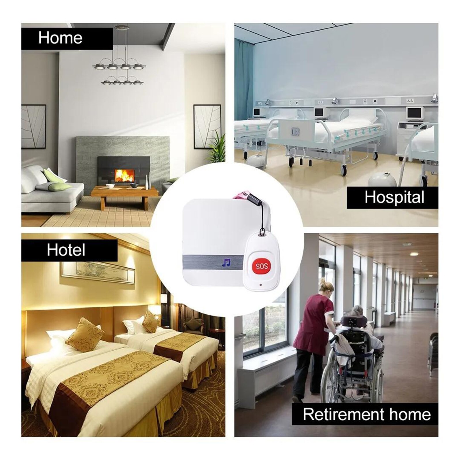 Caregiver Pager Wireless SOS Call Button Nurse Cal... – Grandado