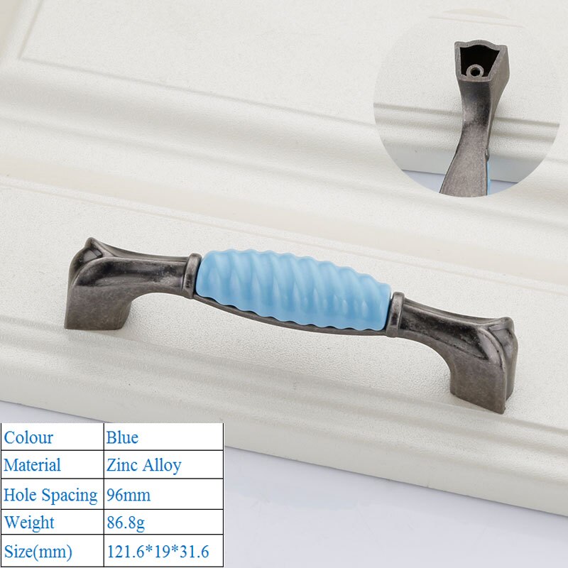 Ceramic Matte Blue Drawer Flush Handles Zinc Alloy... – Vicedeal
