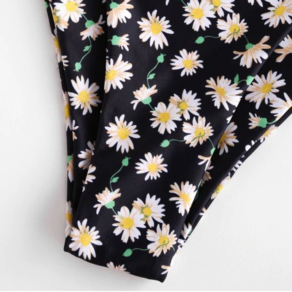 Women Summer Flower Print High Cut V Neck Low Wais... – Grandado