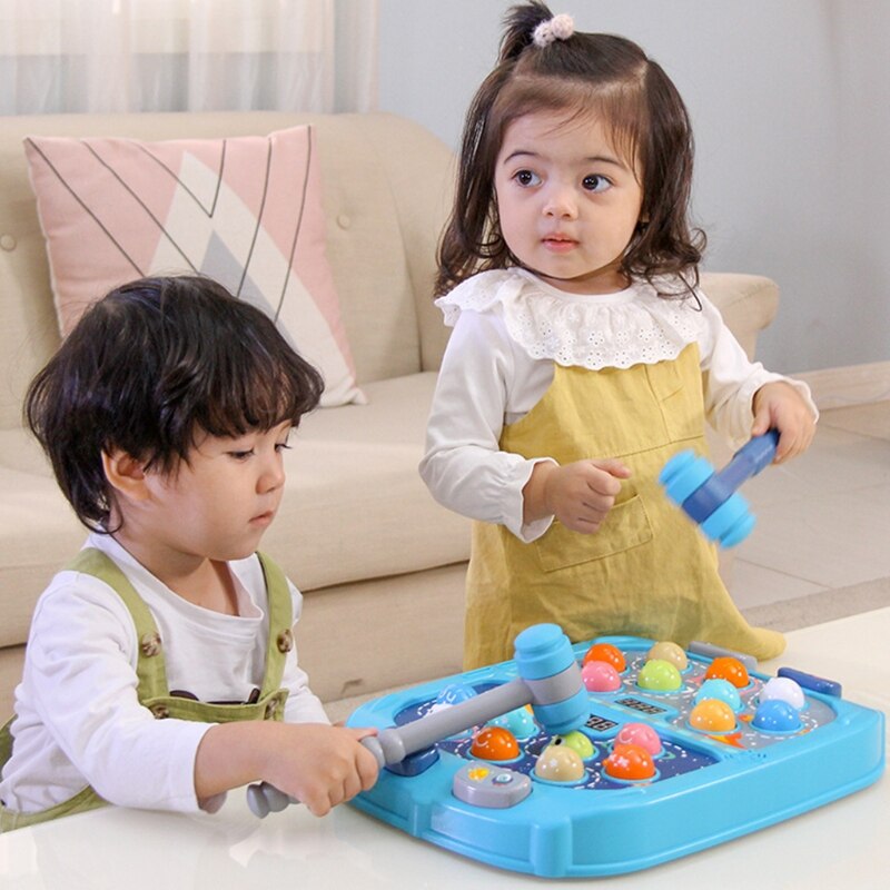 Whack A Mole Game Toys PK Mode for Two Kids Light-... – Grandado