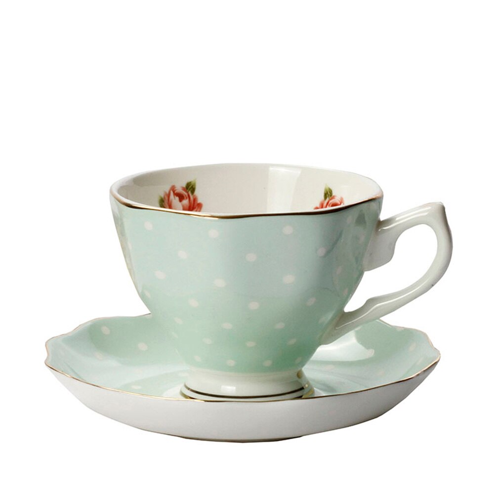 British Style Pink Bone China Coffee Cup and Sauce... – Vicedeal