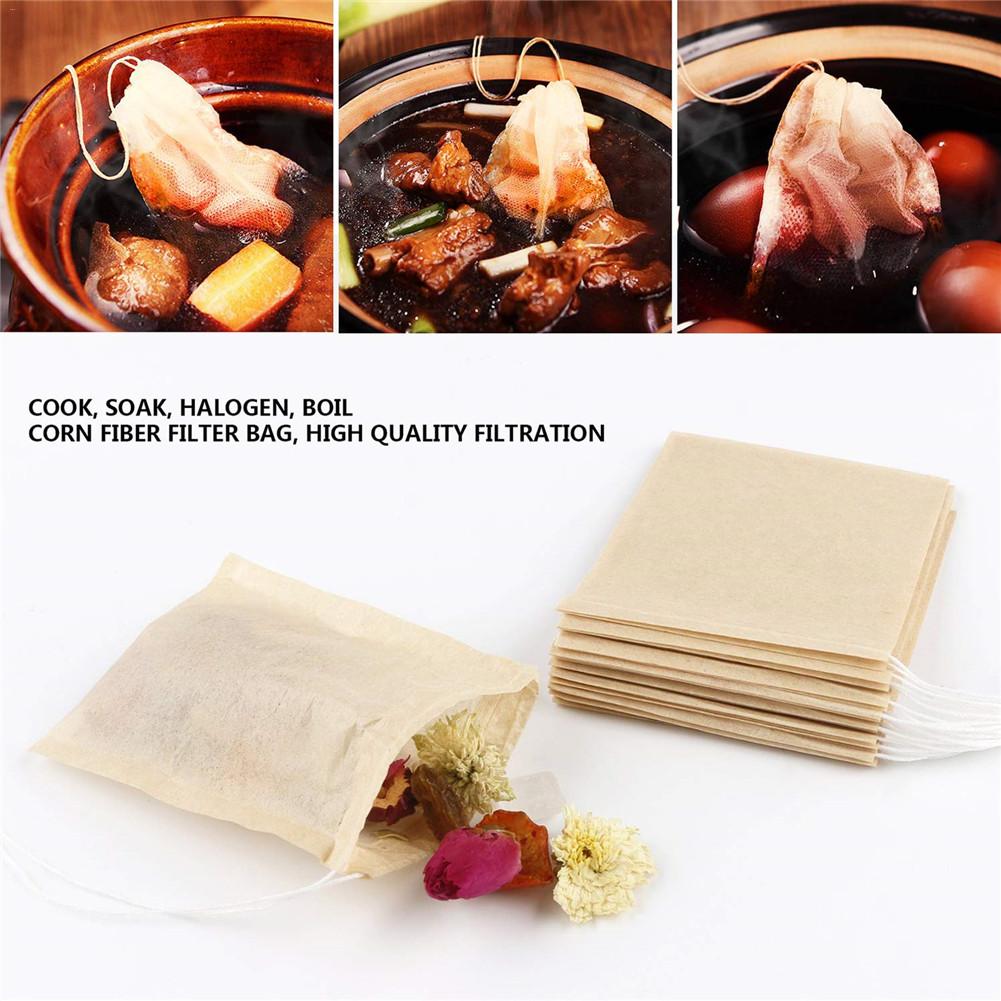 100Pcs Disposable Tea Filter Bags Empty Drawstring... – Grandado