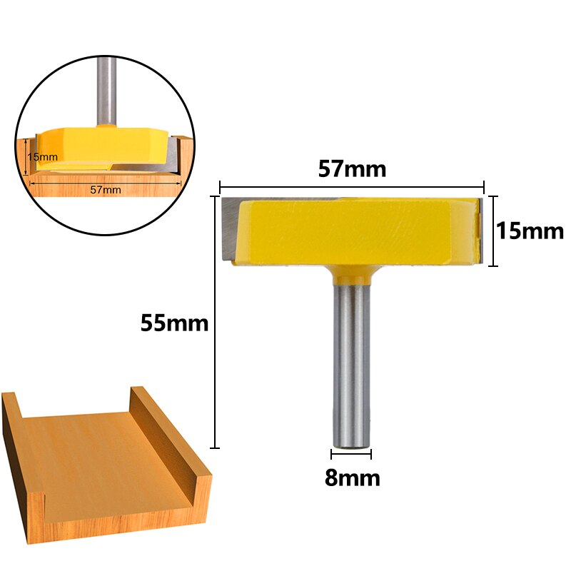 XCAN Cleaning Bottom Router Bit 8mm 1/2 Shank Surf... – Grandado