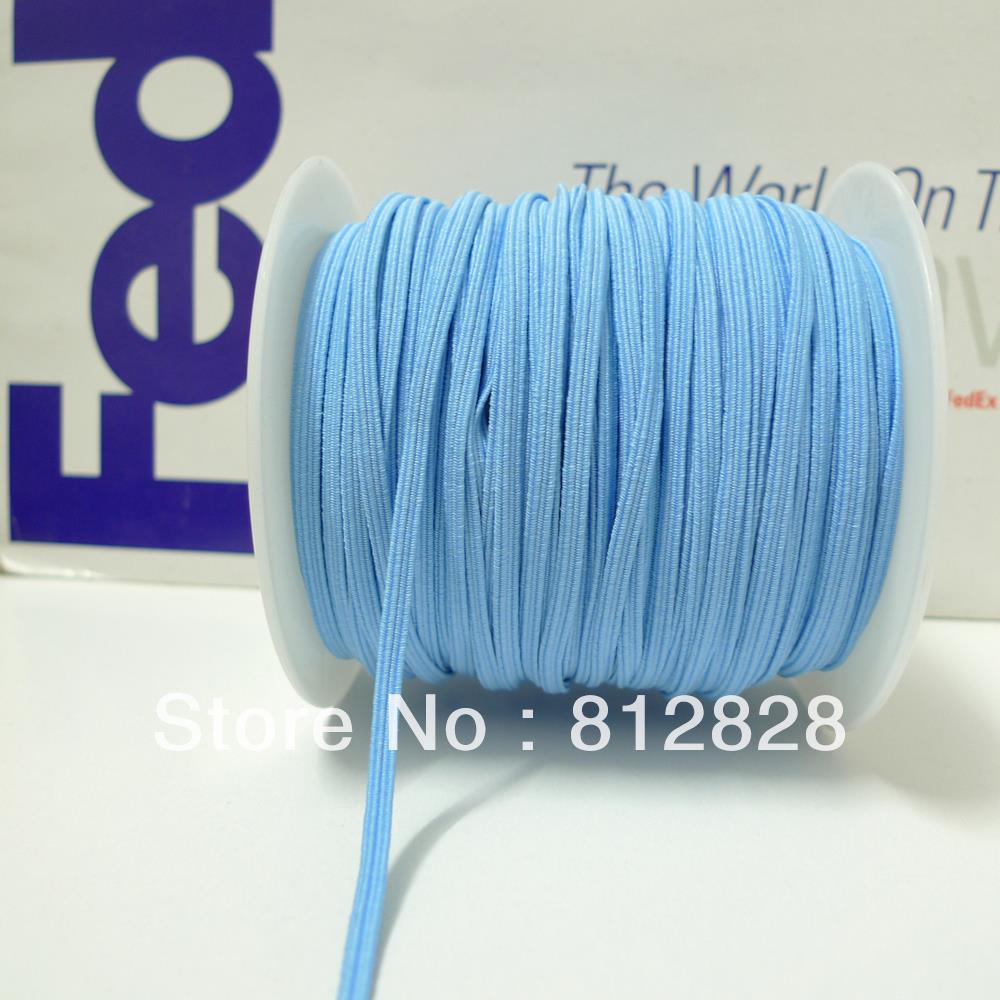 50 Meters 1/8" 3mm #17 Sky Blue Color Skinny Elast... – Vicedeal