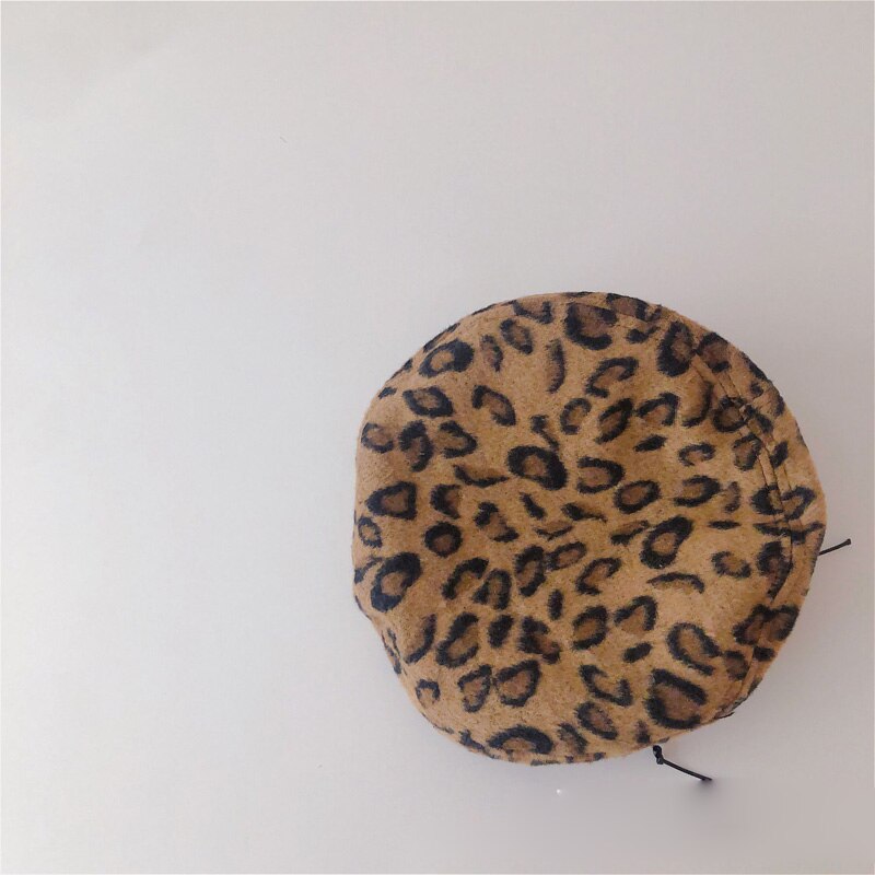 Autumn Girls Leopard Hat Kids Beret Hat The Painte... – Grandado