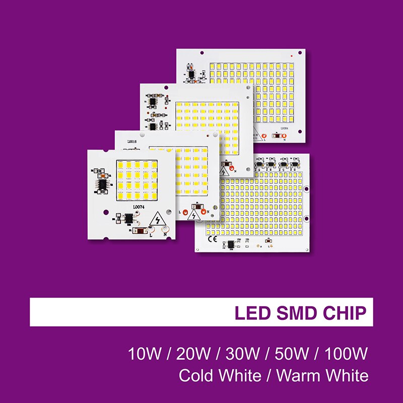 Smart ic smd led chips glödlampa 10w 20w 30w 50w 1... – Grandado