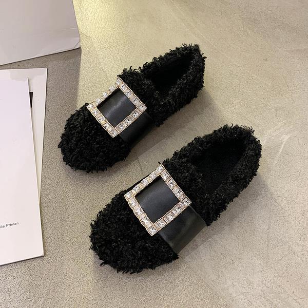 Koreanske sko dame mokasiner loafers pels afslappe... – Grandado