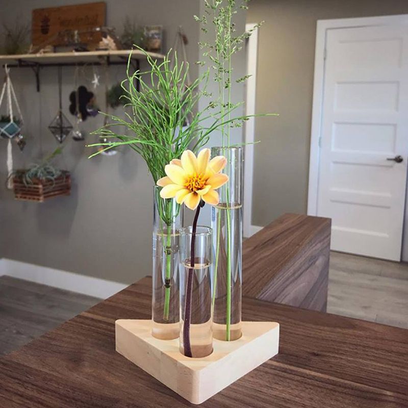 Flower Vase Glass Tubes Clear Glass Flower Pot Wit... – Grandado