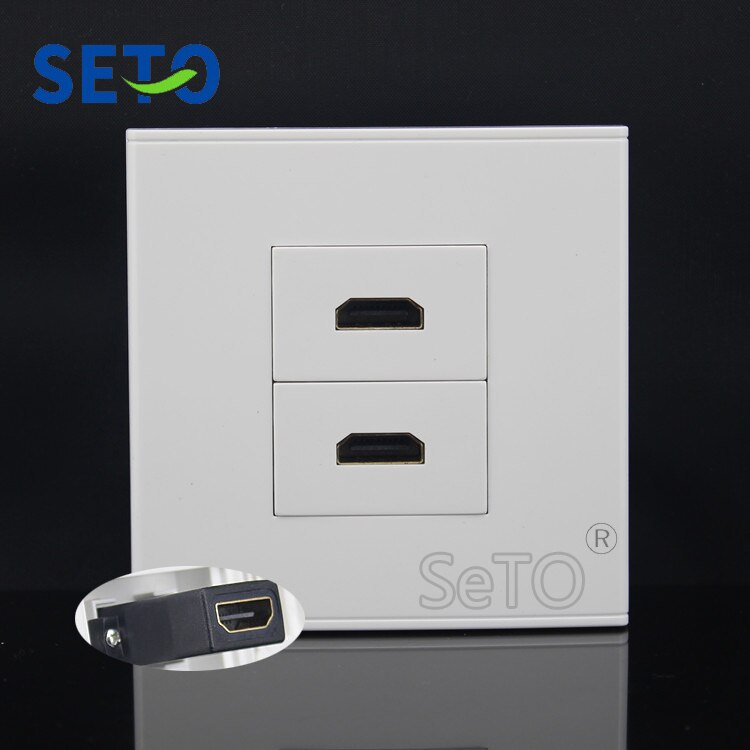 SeTo 86 Type Double Ports HDMI Connector Panel Wal... – Vicedeal