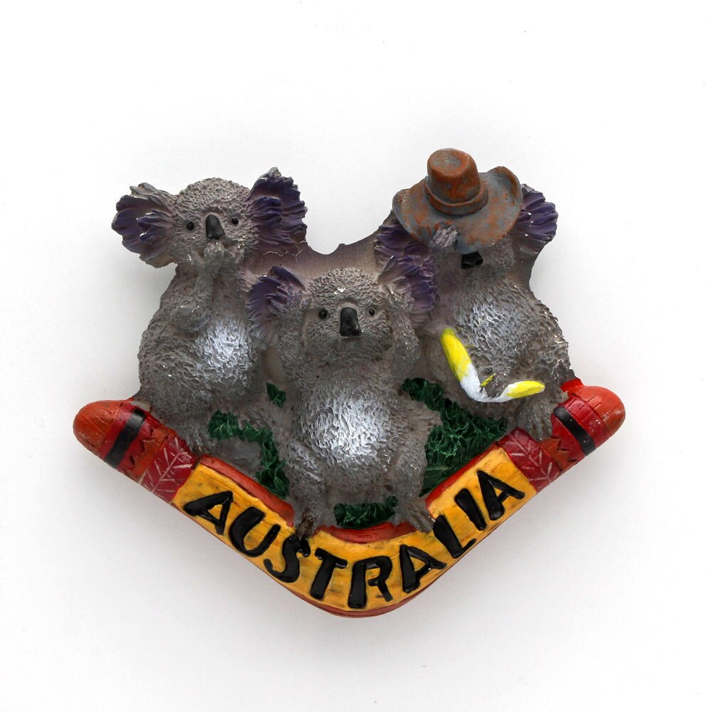 3D fridge magnet Australia kangaroo koala refriger... – Grandado