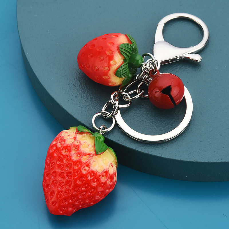 Cartoon Strawberry Keychains Cute fruit Key Chain ... – Grandado