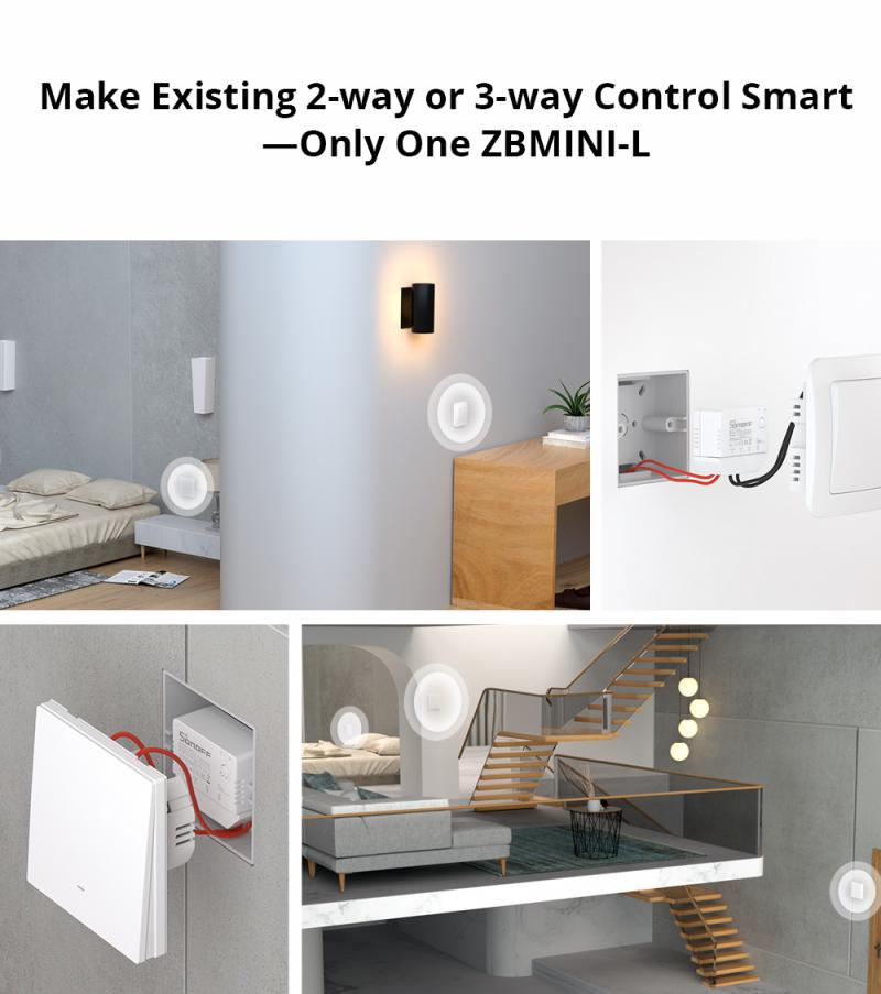 Sonoff ZBMINI-L Zigbee Mini Smart Switch 2 Way Con... – Vicedeal