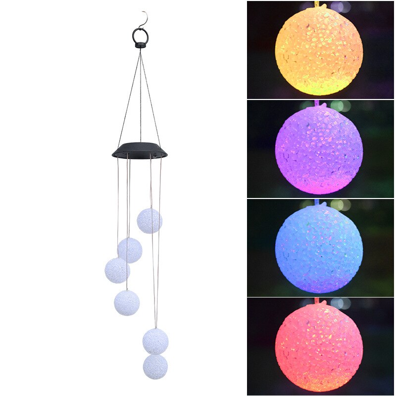 Color-Changing LED Solar Powered Wind Chime Lights... – Grandado