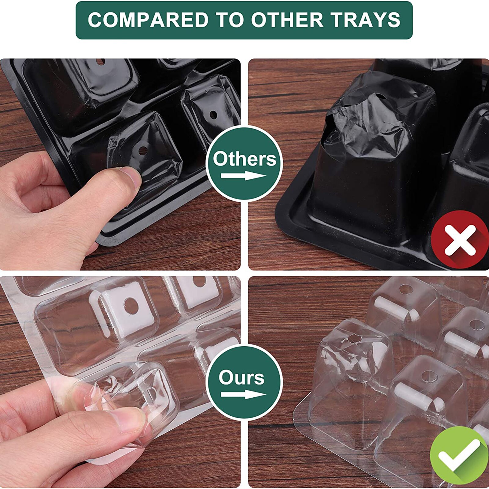 10 Pack Seed Starting Trays 12 Cells Insert House ... – Grandado