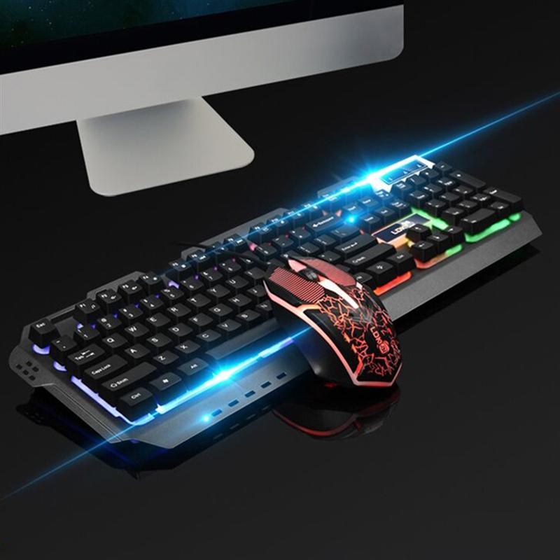 Toetsenbord Muis Combo Rgb Backlight Muis Schorsin... – Vicedeal